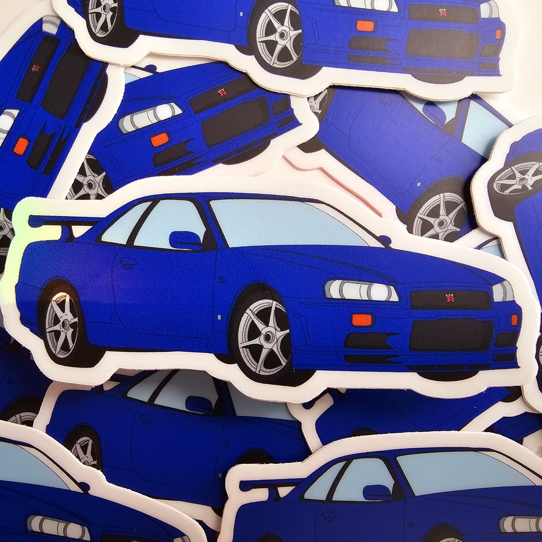 Nissan R34 Skyline Sticker - Etsy