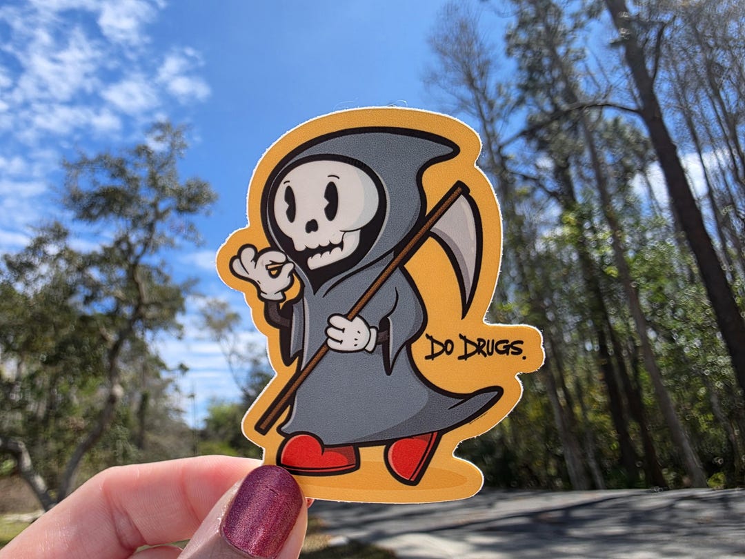 Grim Reaper Sticker - Etsy