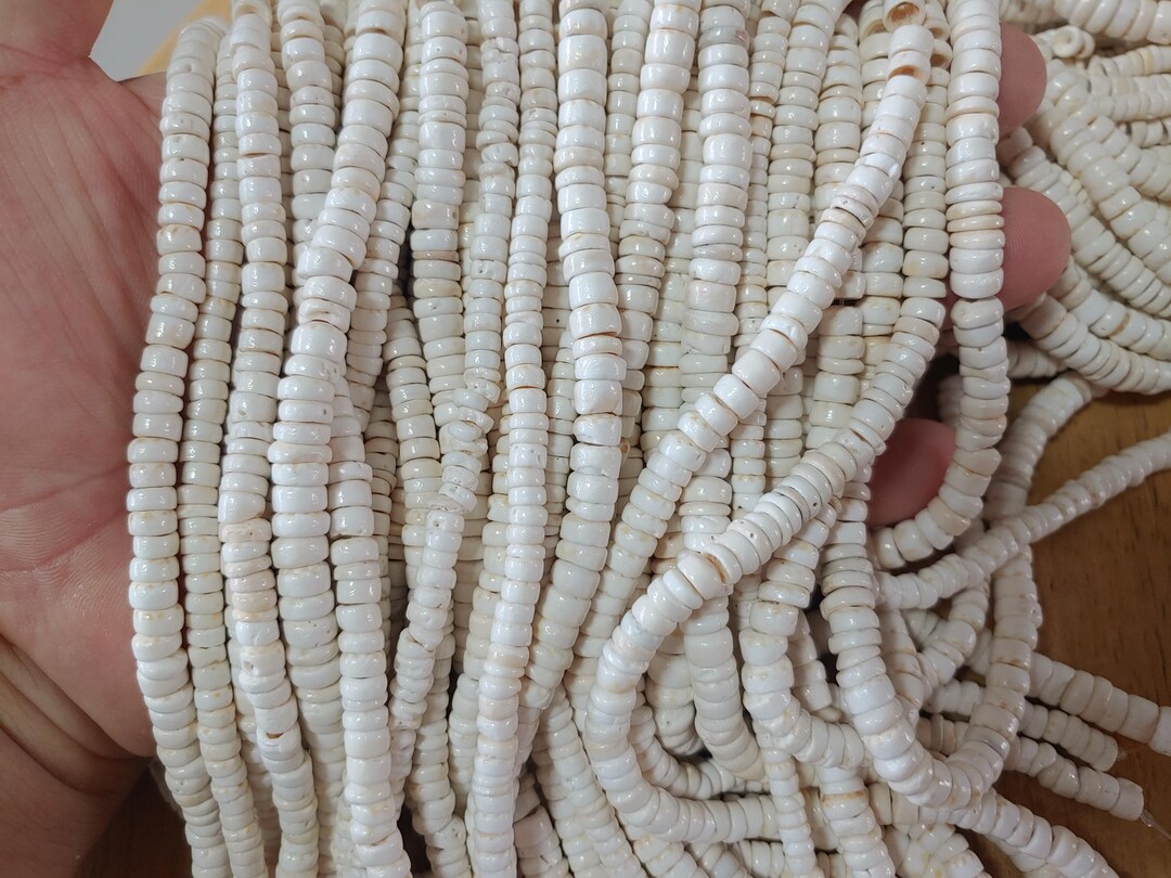 Puka Beads, 6mm Natural Puka Shell Beads, 15.5" Strand Long. - Etsy