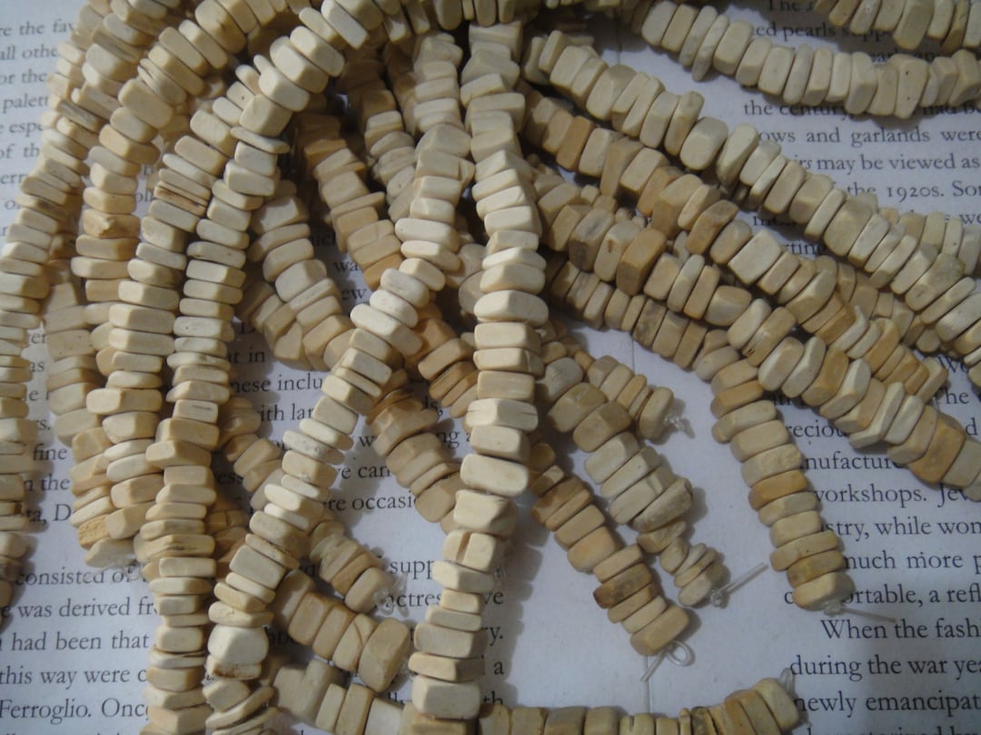 Tan Color, Square Heish Beads, 7-8mm Natural Coconut Shell Bead, 15.5 ...