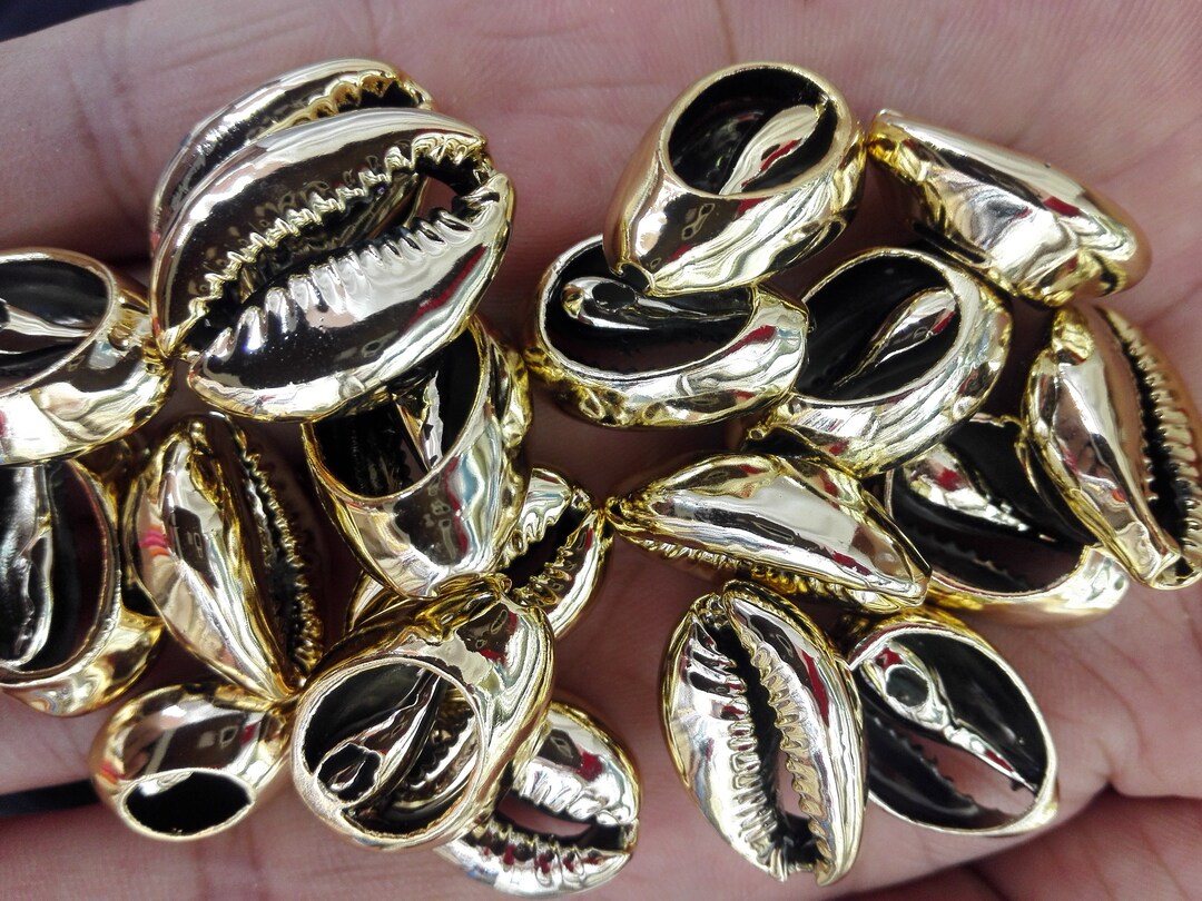 20 Pieces of Cowrie Shells, Seashell Beads, Slice Cowry, Craft Shell ...