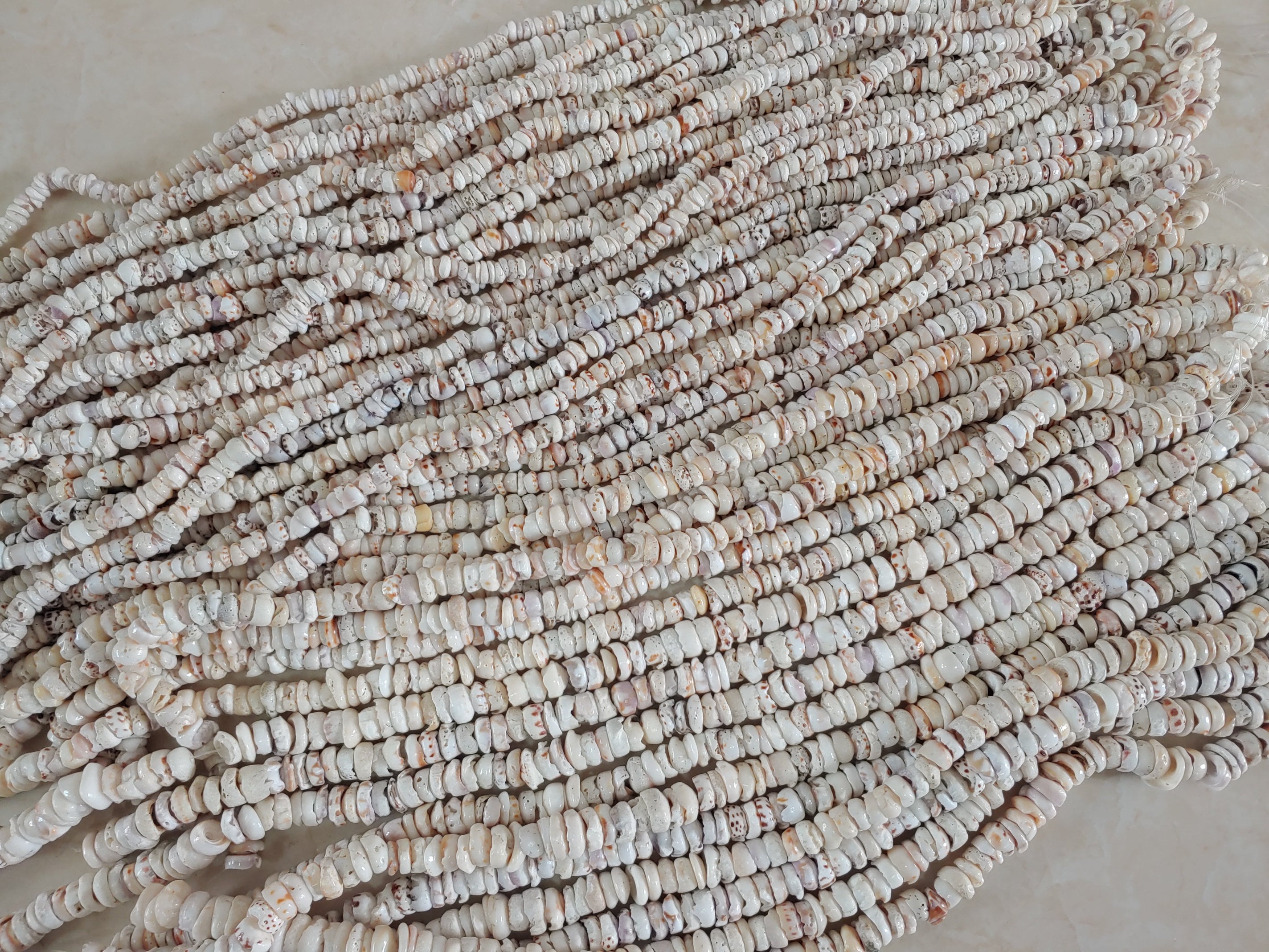 Puka Shell, Vary Size Nature Tiger Puka Shell Beads, 15.5 Inch - Etsy