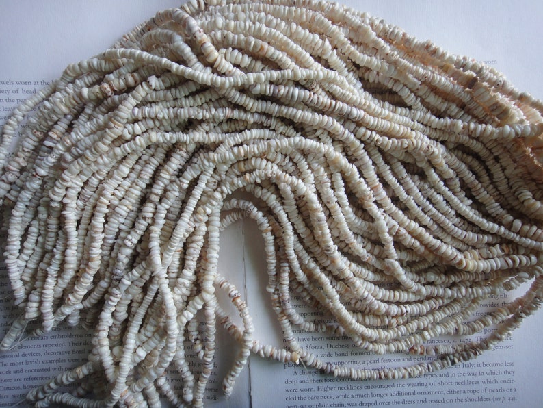 Puka Shell, 6mm Natural Puka Shell Beads, 16" Strand Long. - Etsy