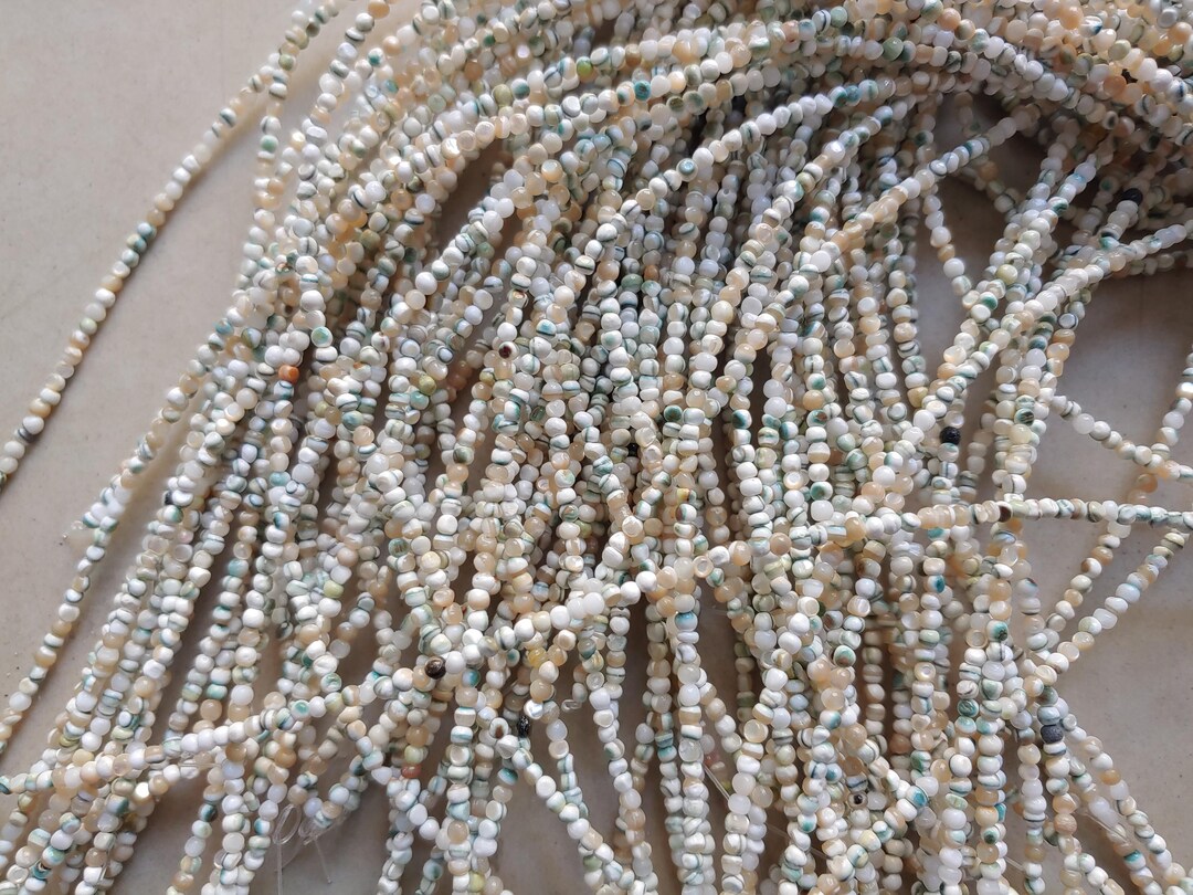 Tiny Size Nature Nautical Shell Round Beads, 2mm, 15.5 Inch - Etsy