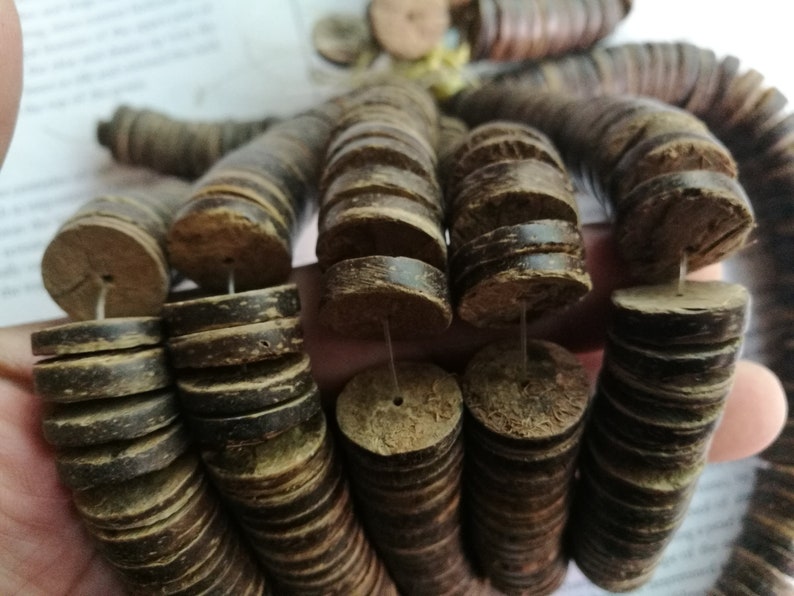 15mm Coconut Shell Chip Heishi Beads Natural Color - Etsy