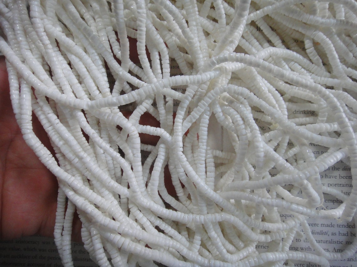 4mm Shell Heishi Beads White Heishi Beads Natural MOP Heishi | Etsy