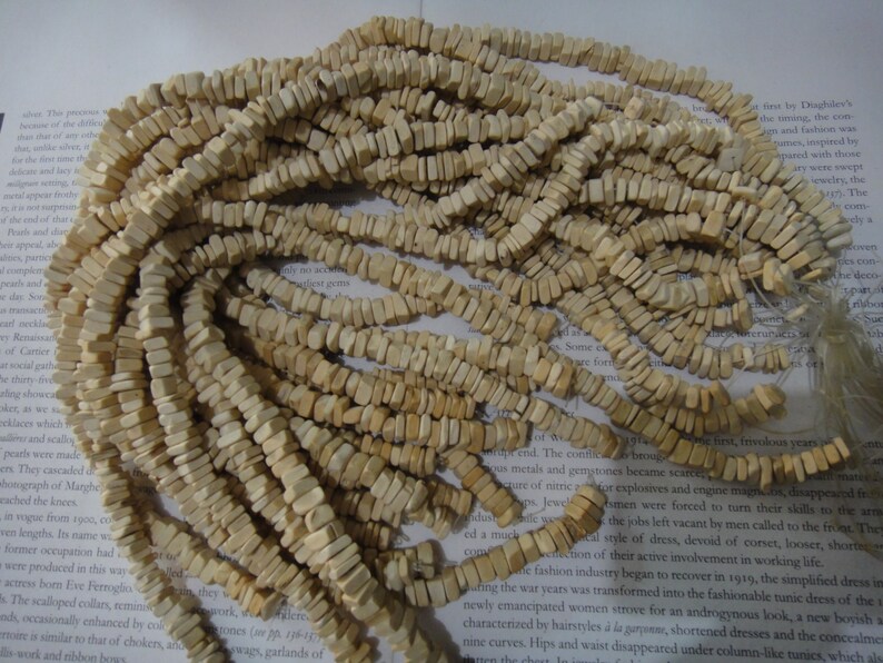 Tan Color Square Heish Beads 7-8mm Natural Coconut Shell | Etsy