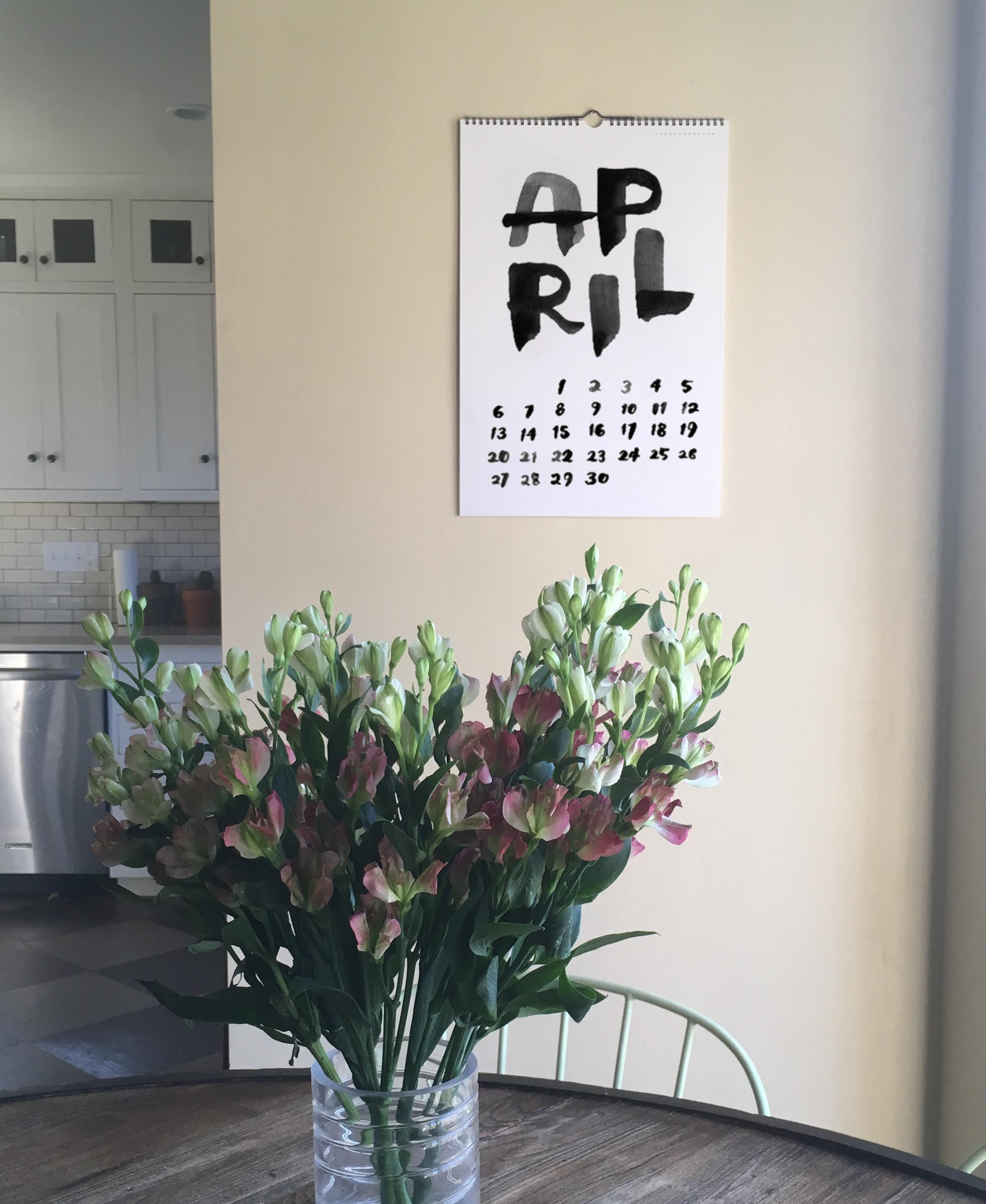 Black Strokes Calendar, 2025 Calendar, Black and White Calendar, Black ...