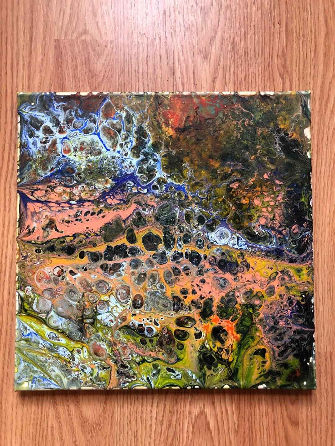 Original Abstract Colorful Canvas Art rust and Soil - Etsy