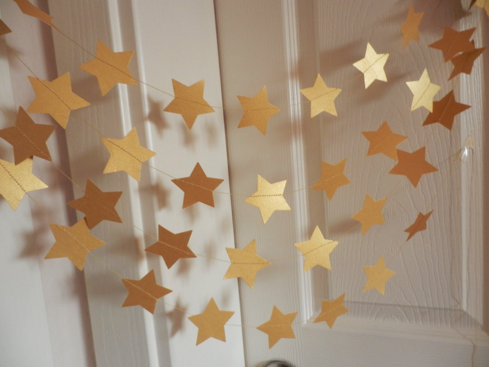 Shimmer Star Garland, Gold Garland, Rustic Wedding Garland,wedding ...