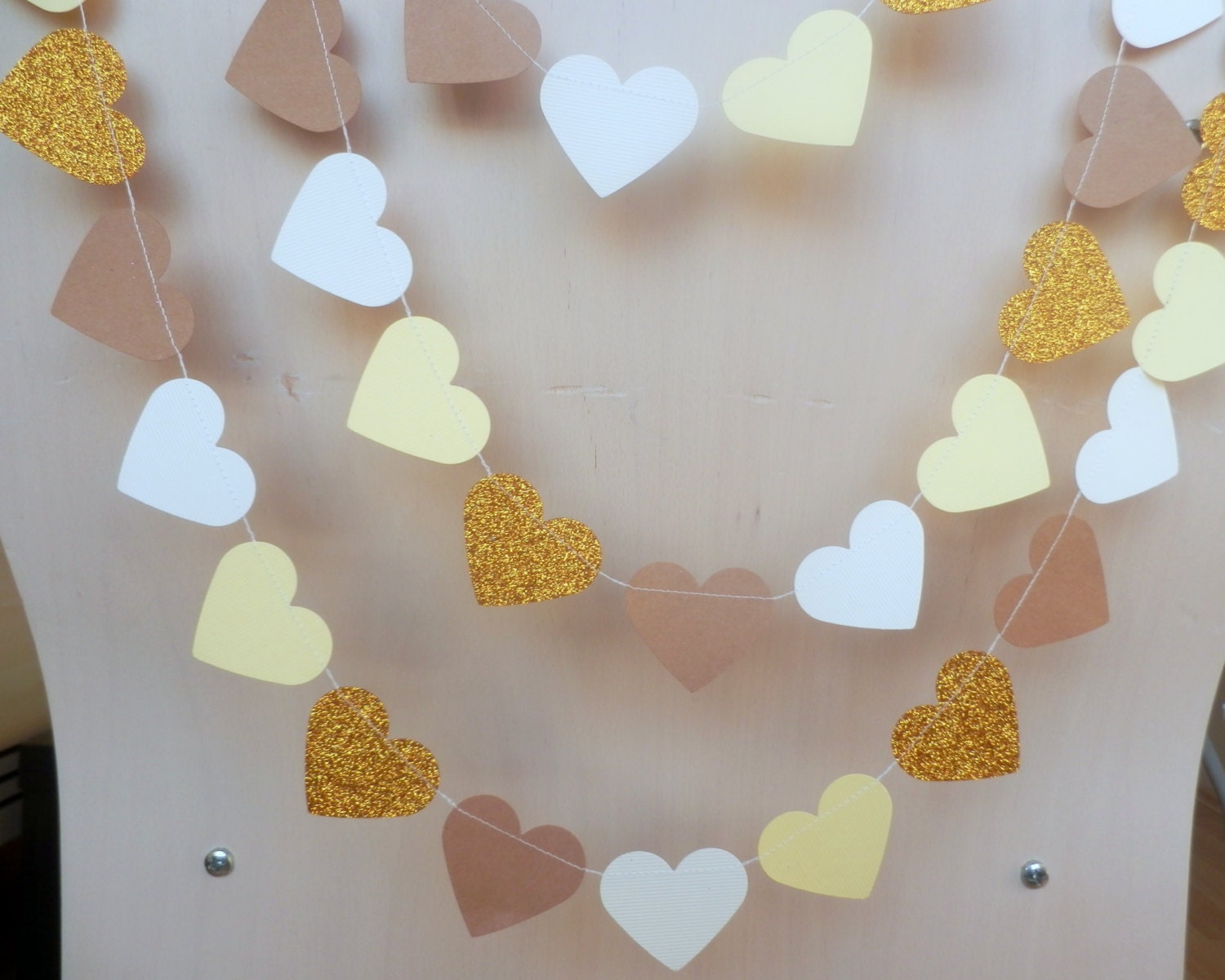 Heart Wedding Garland, Rustic Wedding Garland, Birhday Decoration, Home ...