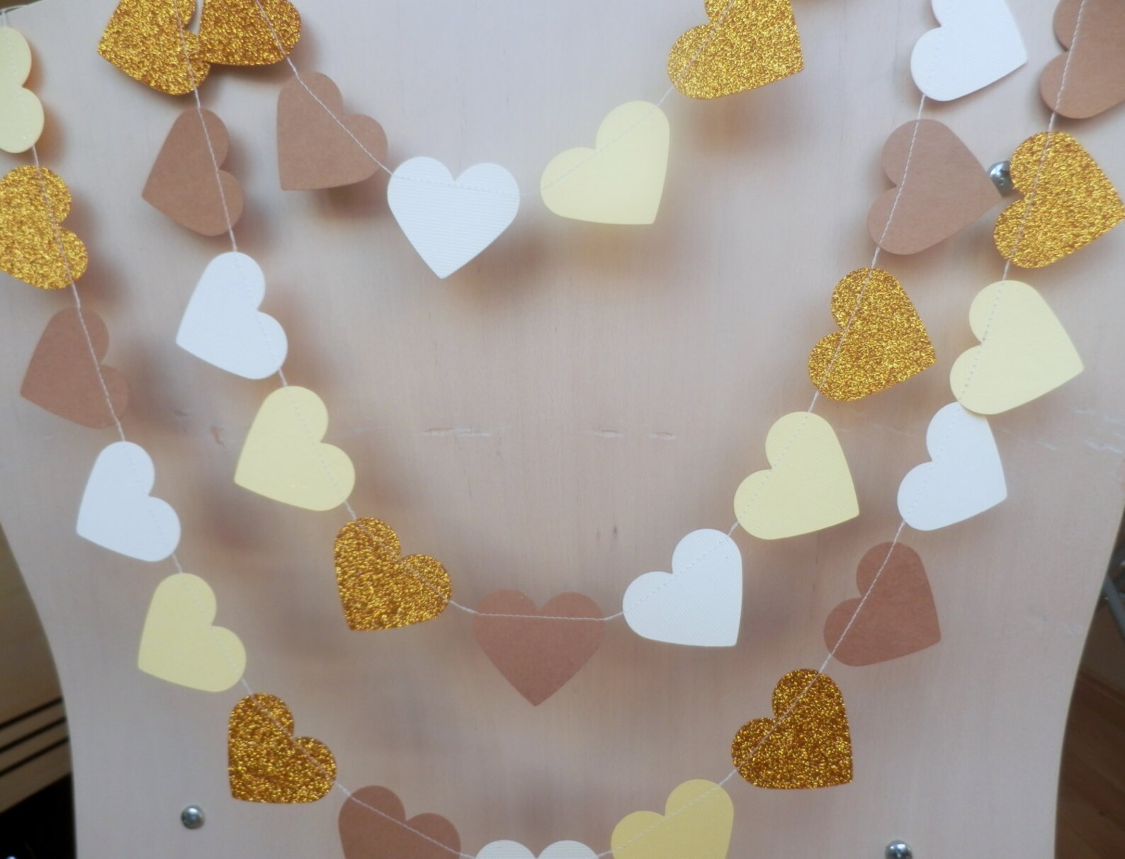Heart Wedding Garland, Rustic Wedding Garland, Birhday Decoration, Home ...