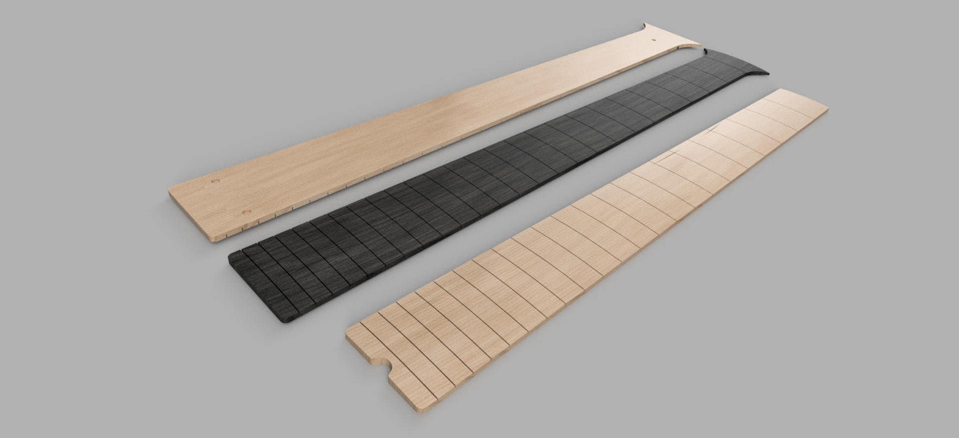 Guitar Fretboard | U6G | 27 Scale | 3D CNC CAD STL File - Etsy