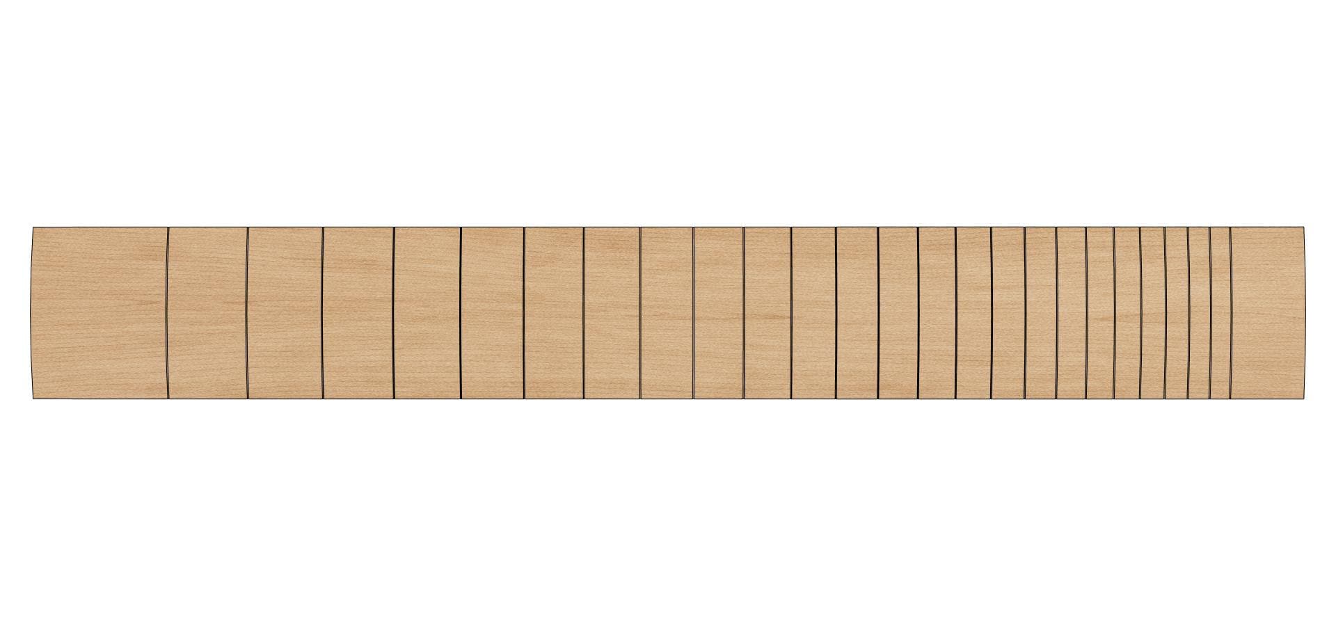 CUSTOM Fretboard | 3D CAD Model (STEP F3D Fusion 360) | Any Scale, and ...