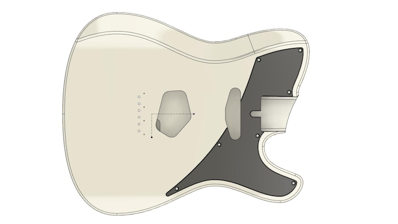 CUSTOM Guitar Body | 3D CAD Model (STEP F3D Fusion 360) | Any Shape ...