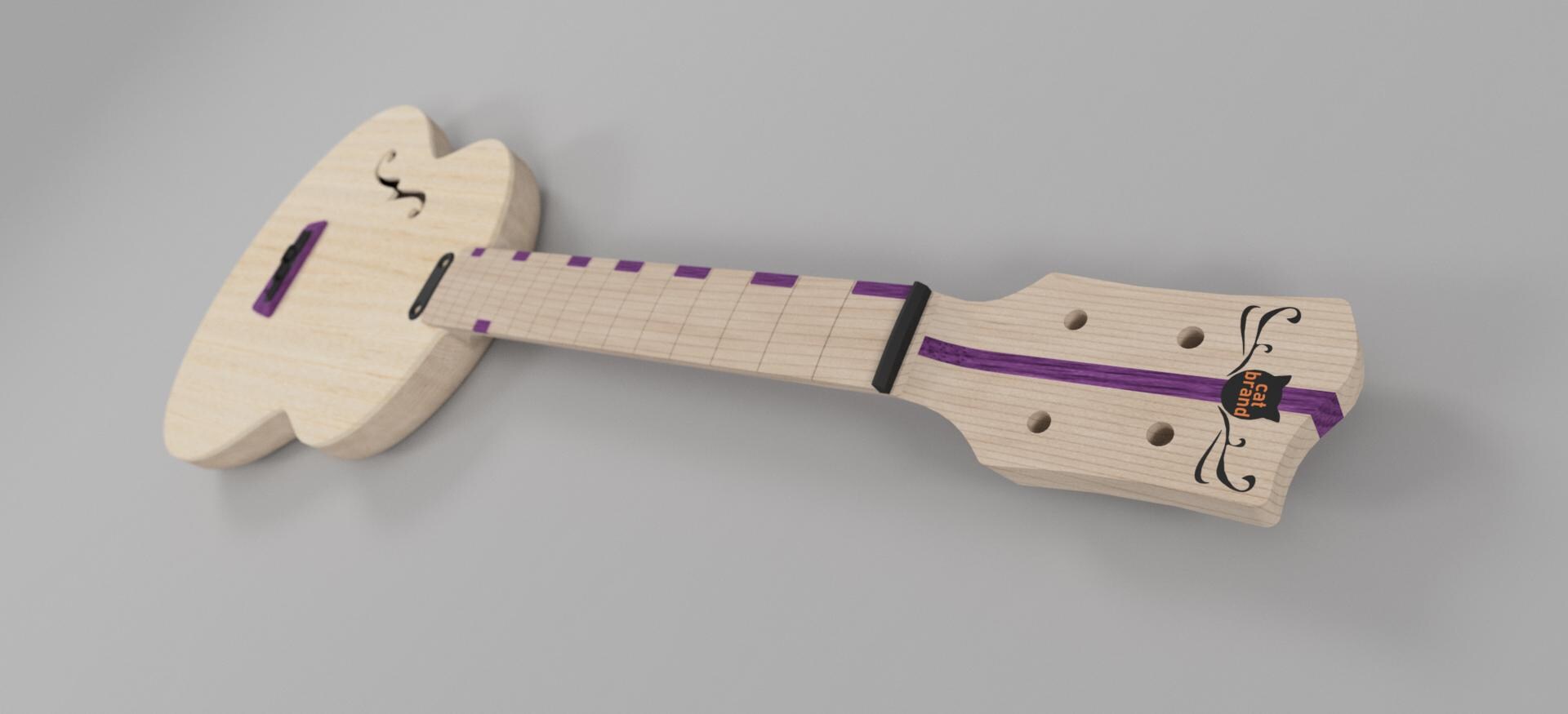 CUSTOM Fretboard | 3D CAD Model (STEP F3D Fusion 360) | Any Scale, and ...