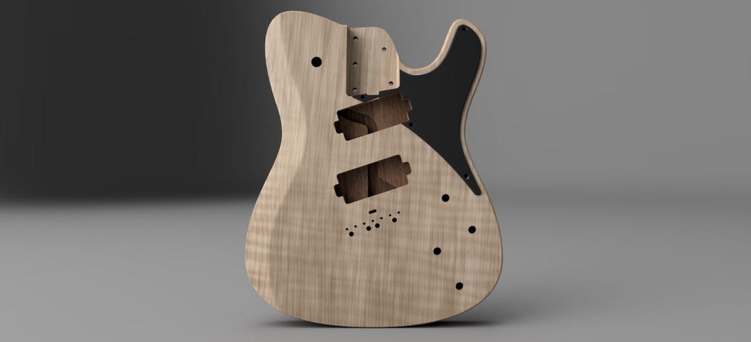 7 String Multiscale Guitar Body File Set | M7G Model 1 | 3D CAD File ...