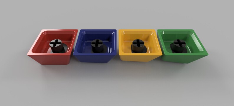 Cherry Profile, MX Compatible Keycap CAD File Set, R1-R4 1U. Print or ...