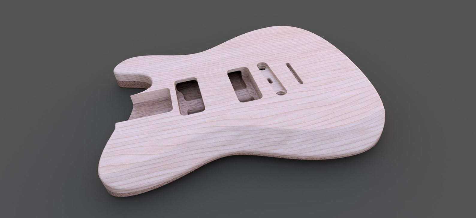 CUSTOM Routed Guitar Body | U6G | Model 1 | 3D CNC CAD Stl File - Etsy