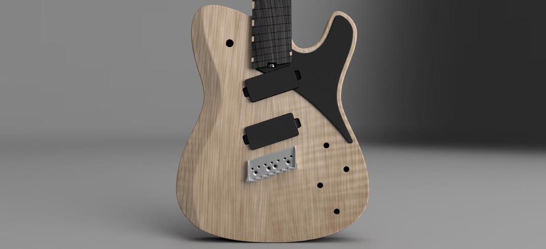 7 String Multiscale Guitar Complete Bundle| M7G 25.5-27 Model 1| 3D CAD ...