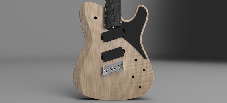 7 String Multiscale Guitar Complete Bundle| M7G 25.5-27 Model 1| 3D CAD ...