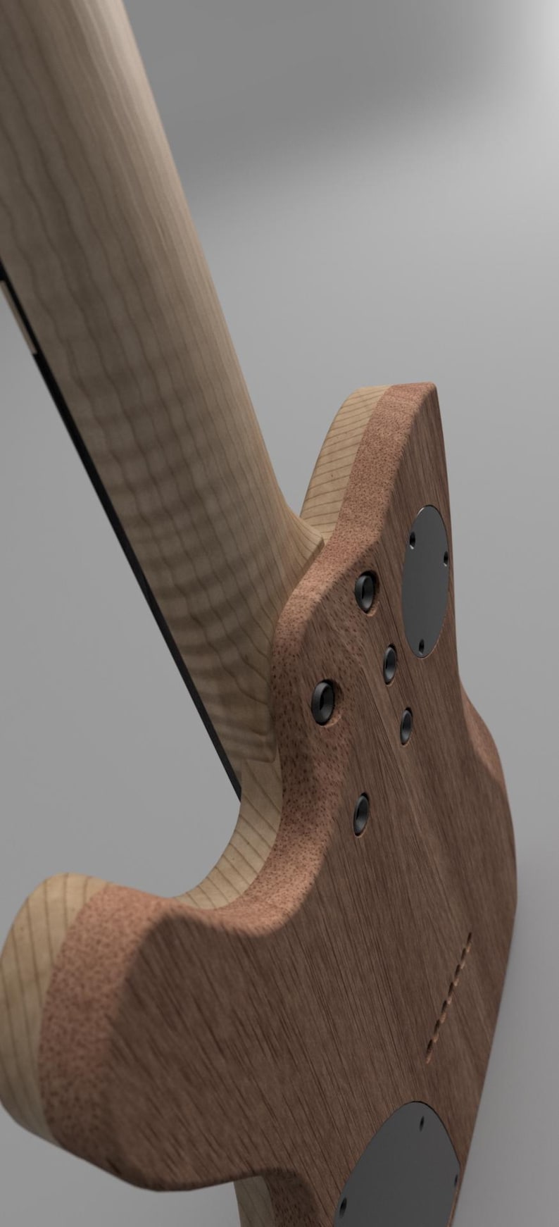 CUSTOM Guitar Body | 3D CAD Model (STEP F3D Fusion 360) | Any Shape ...