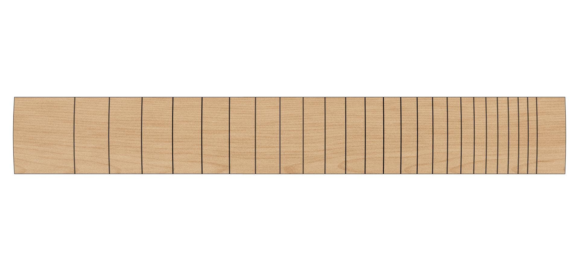 Universal 24F Scale Fretboard | 3D CAD Model (STEP F3D Fusion 360) | 24 ...