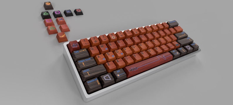 Cherry Profile, MX Compatible Keycap CAD File 60/65% Set. 3D Print or ...