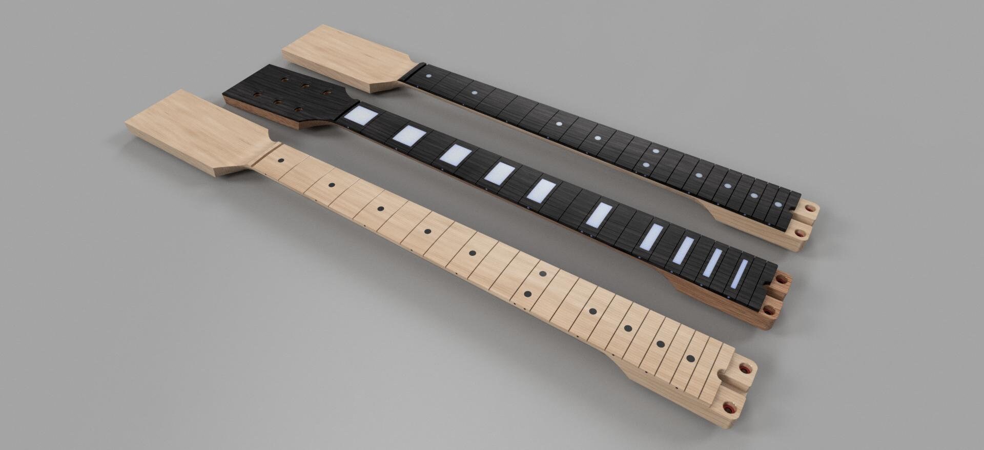 Guitar Fretboard | U6G | 24.75 Scale | 3D CNC CAD STL File - Etsy