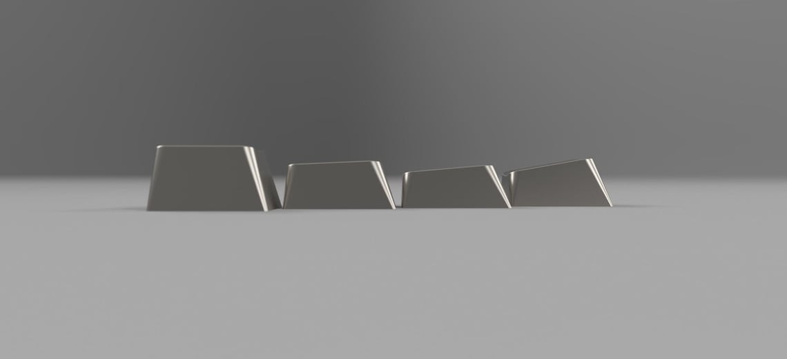 Cherry Profile, MX Compatible Keycap CAD File Set, R1-R4 1U. Print or ...