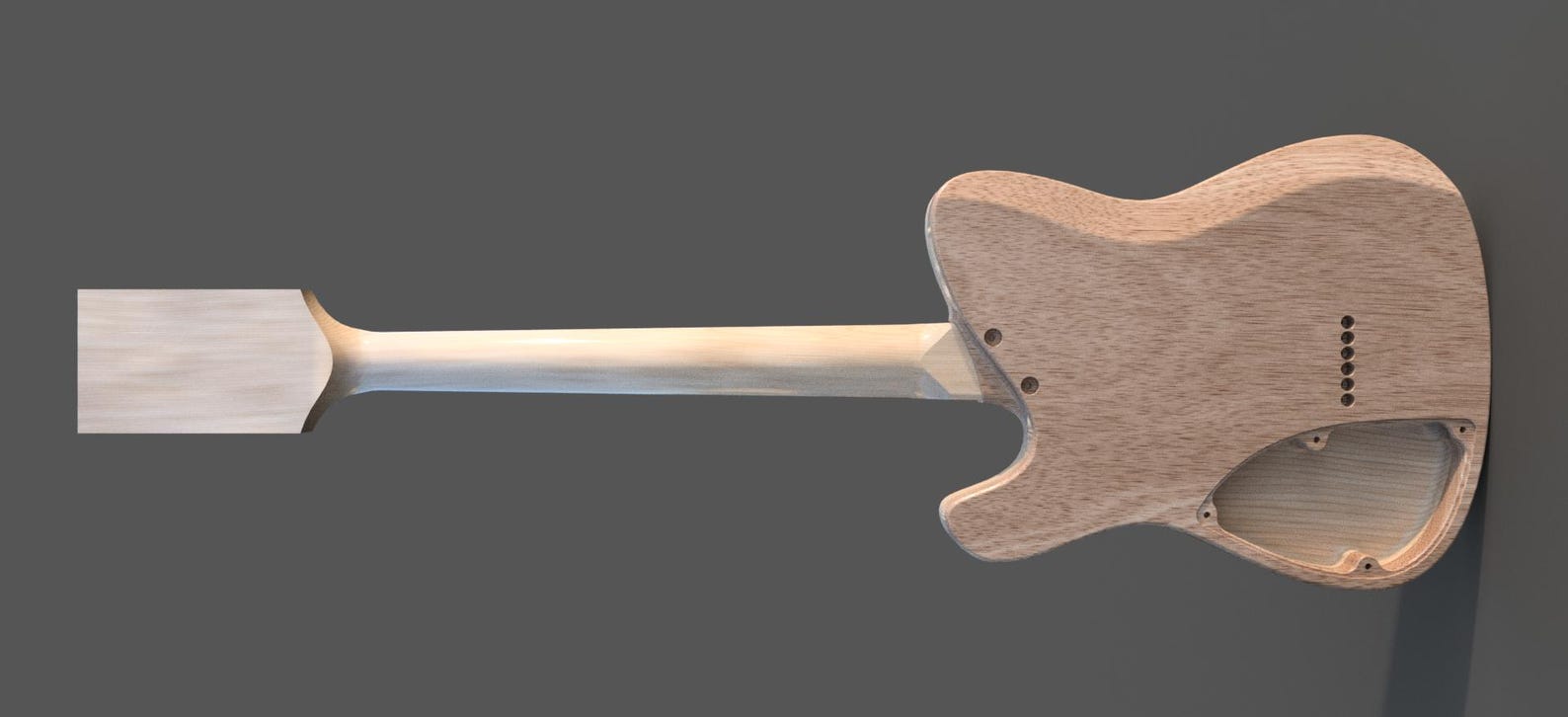 CUSTOM Routed Guitar Body | U6G | Model 1 | 3D CNC CAD Stl File - Etsy