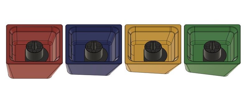 Cherry Profile, MX Compatible Keycap CAD File Set, R1-R4 1U. Print or ...