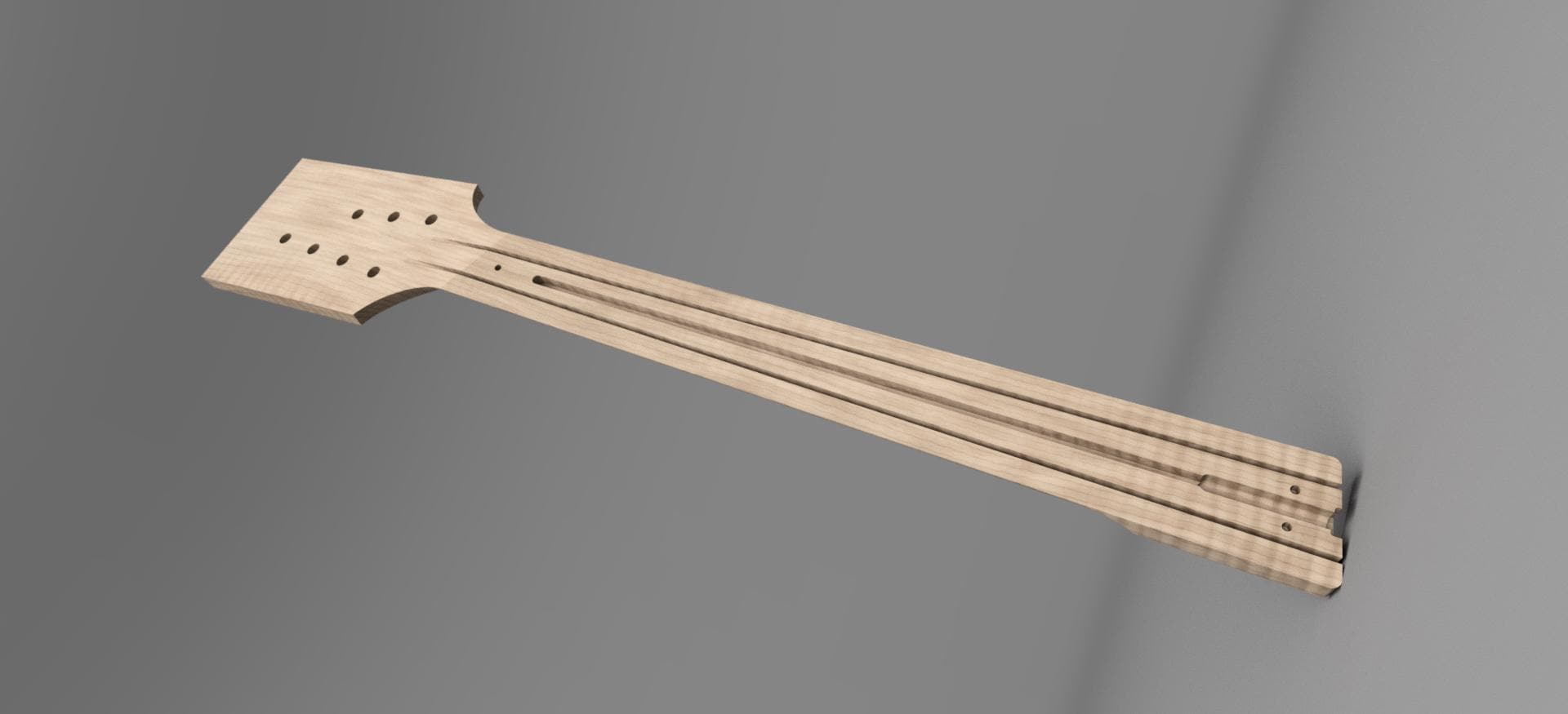 7 String Multiscale Guitar Complete Bundle| M7G 25.5-27 Model 1| 3D CAD ...