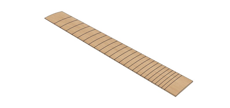 CUSTOM Fretboard | 3D CAD Model (STEP F3D Fusion 360) | Any Scale, and ...