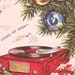 Vintage Turntable Vinyl Record Player Christmas Tree Card Digital ...