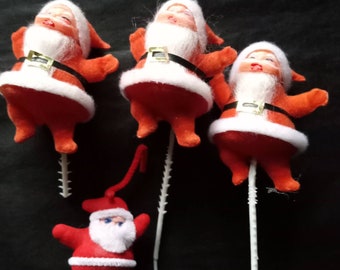 Flocked Santa - Etsy