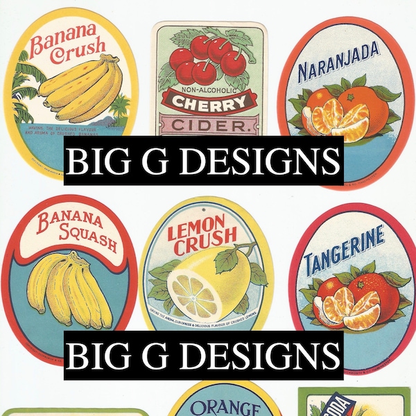 Vintage Fruit Label - Etsy