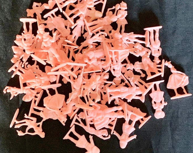 Lot of 10 Vintage Pink Plastic Miniature People Girls Boys Dancers ...