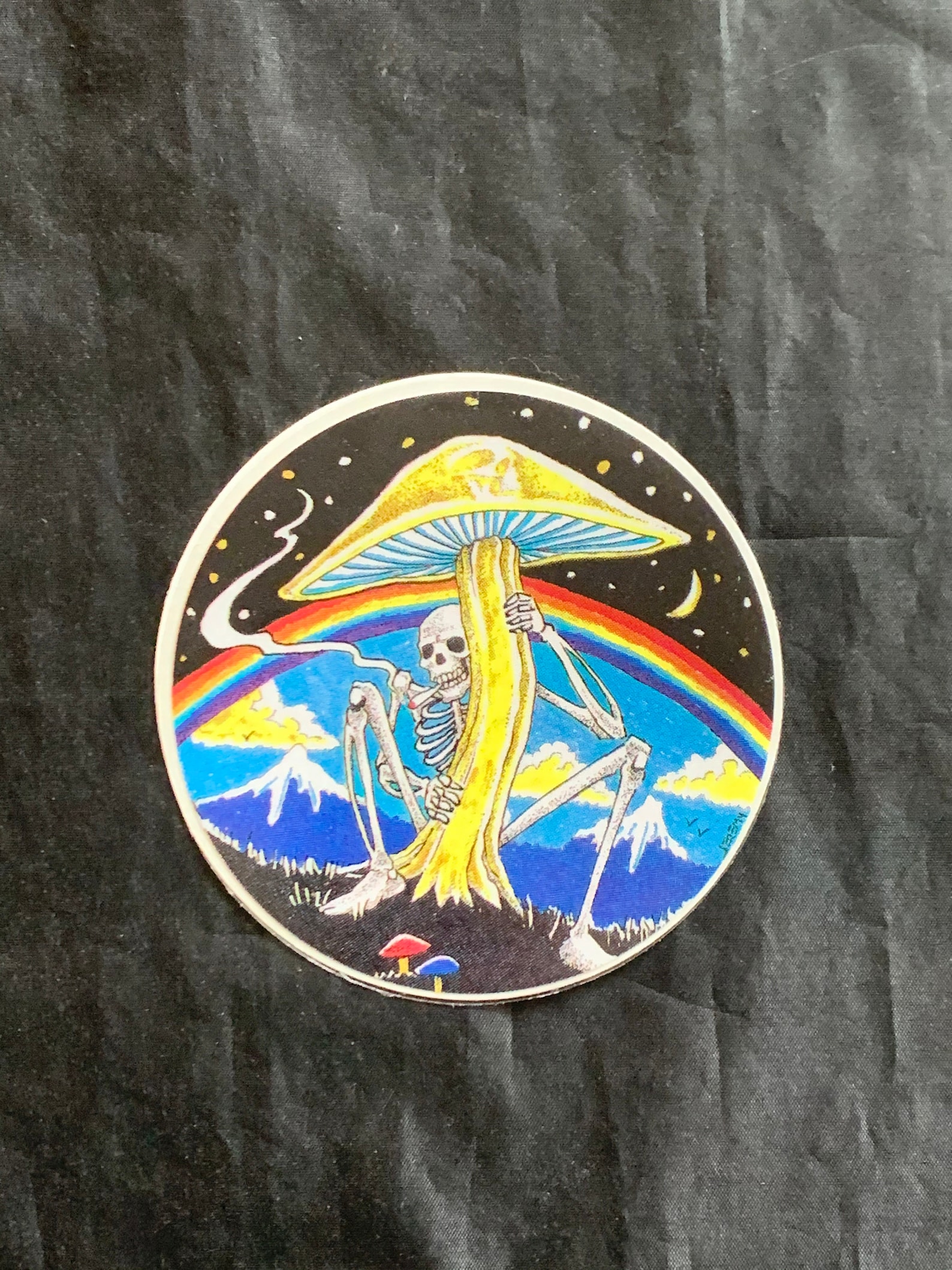 Vintage Grateful Dead Car Window Sticker Decal Mushroom Rainbow ...