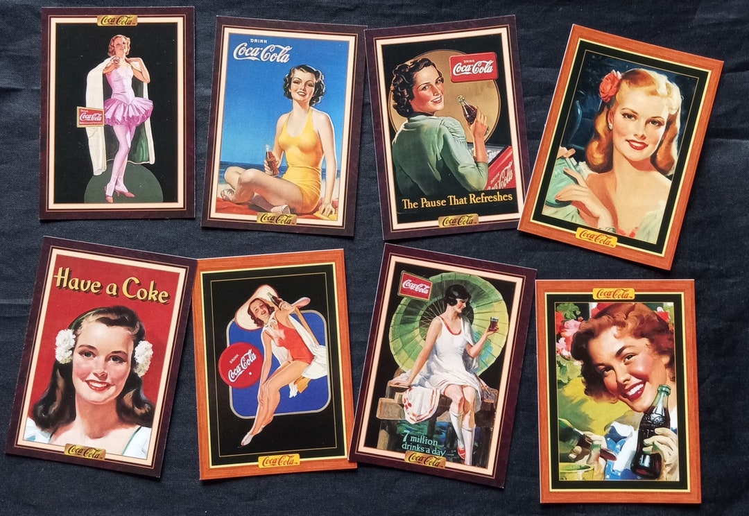 Lot of Eight 1994 Coca-cola Coke Advertising Trading Cards Series 3 and 4 Pinup Girls Flapper - Etsy