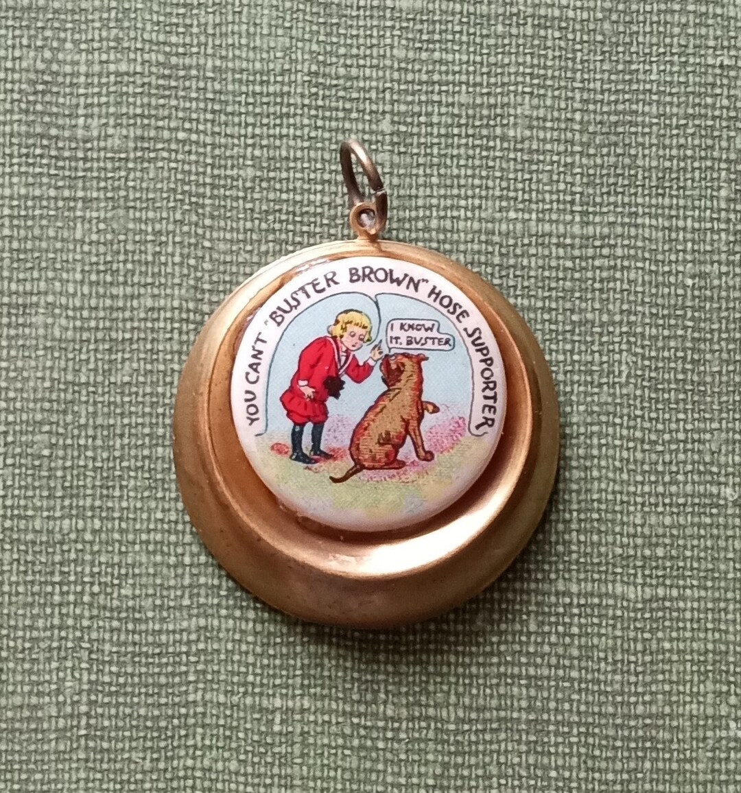 Vintage Buster Brown Tige Hose Advertising Pin-back Button Pendant ...