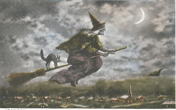 Vintage Halloween Heks