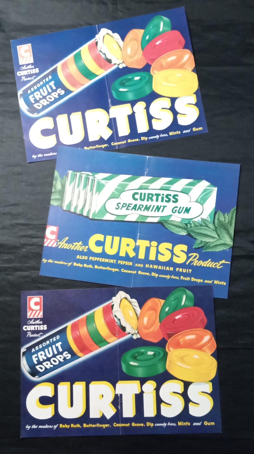Three Vintage Curtiss Candy Ads Advertisements Quick Magazine Spearmint ...