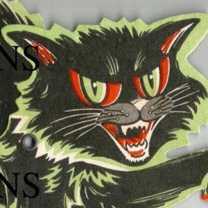 Vintage Beistle Halloween Black Cat Die Cut Image (digital Download) - Etsy