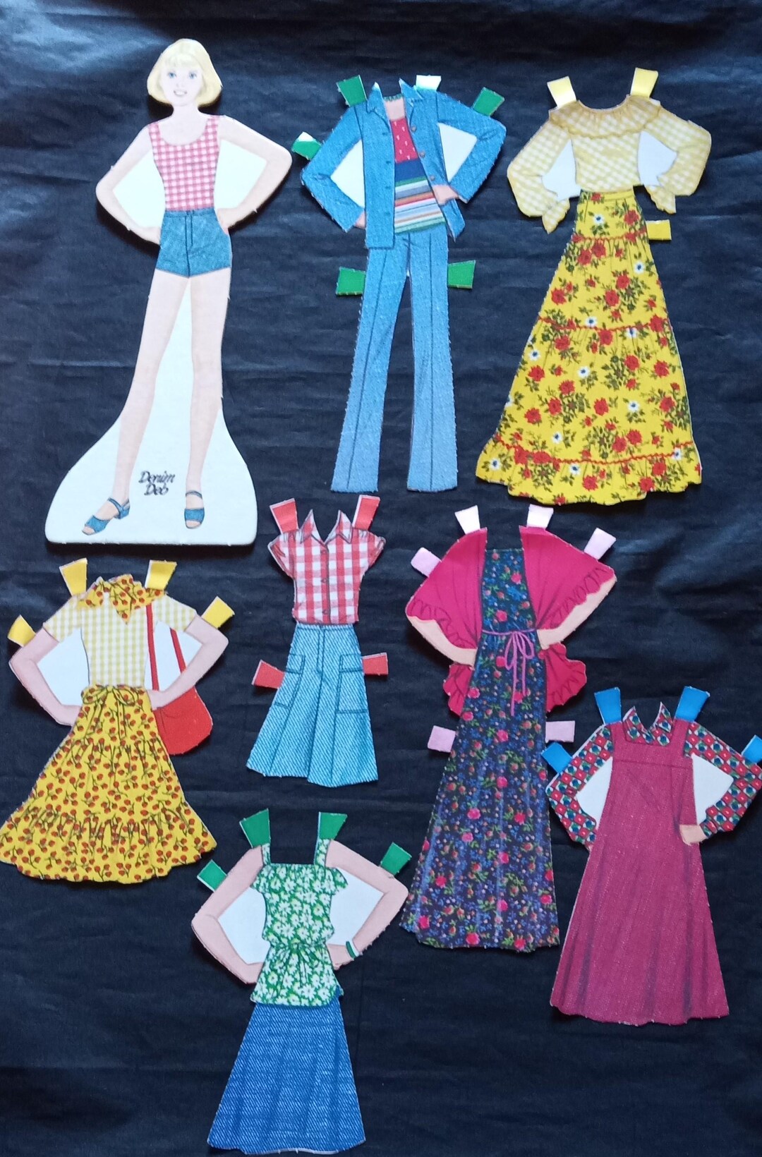 Vintage Denim Deb Paper Doll and Wardrobe - Etsy