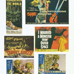 19 Vintage Horror Spooky Science Fiction Movie Posters Digital Download ...