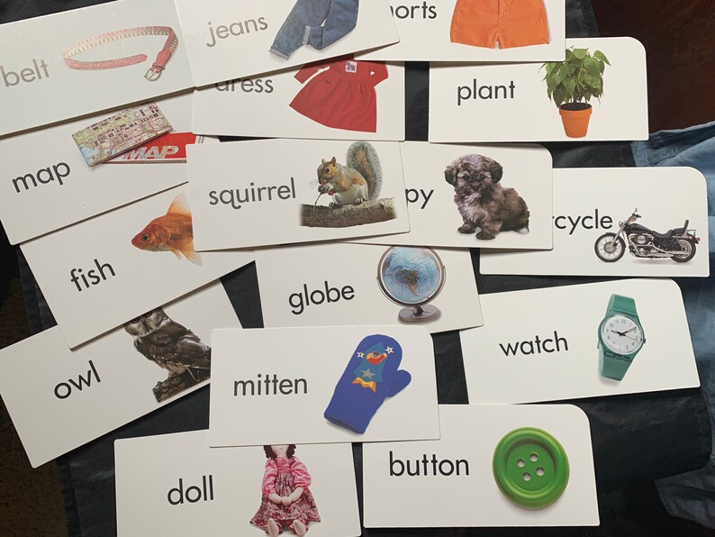 Vintage 1997 Trend Enterprises Picture Words Flash Cards in | Etsy