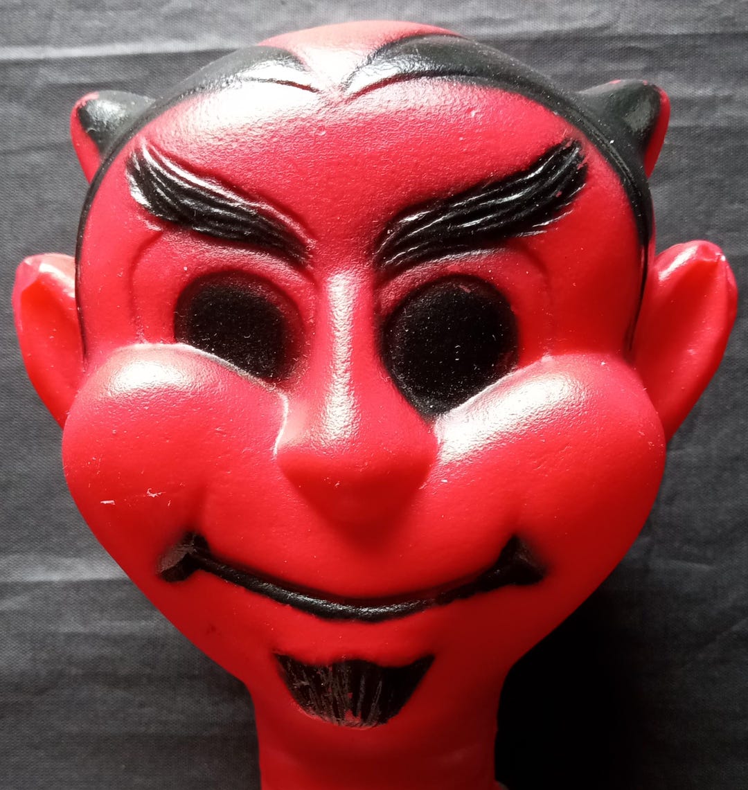 Vintage Plastic Red Devil Blow Mold Halloween Flashlight Head - Etsy