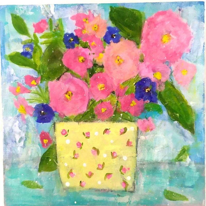 Whimsical Flower Art - Etsy