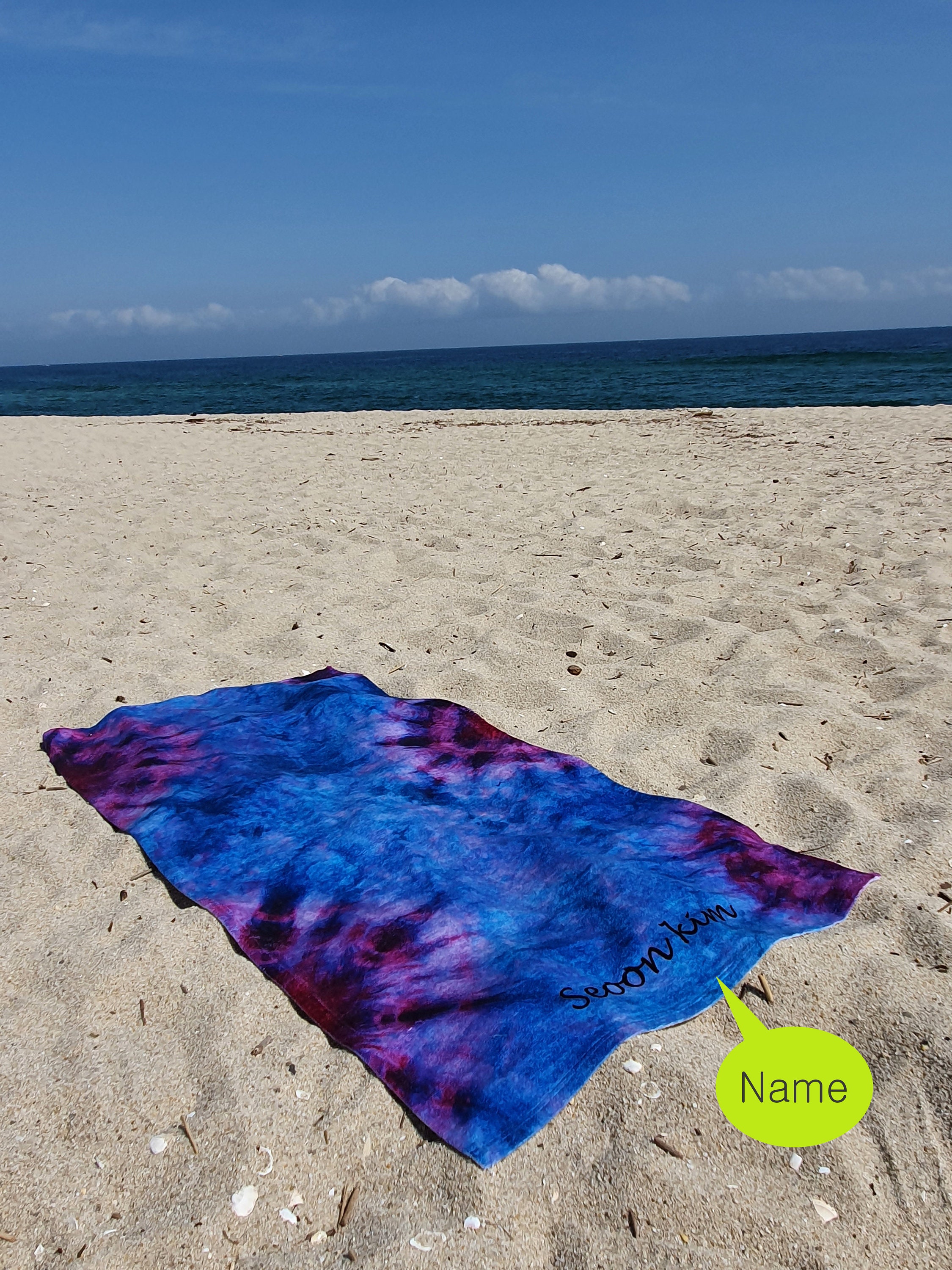 Personalized Tie Dye Print Towel, 30x60, Customized Gift, Personalized ...